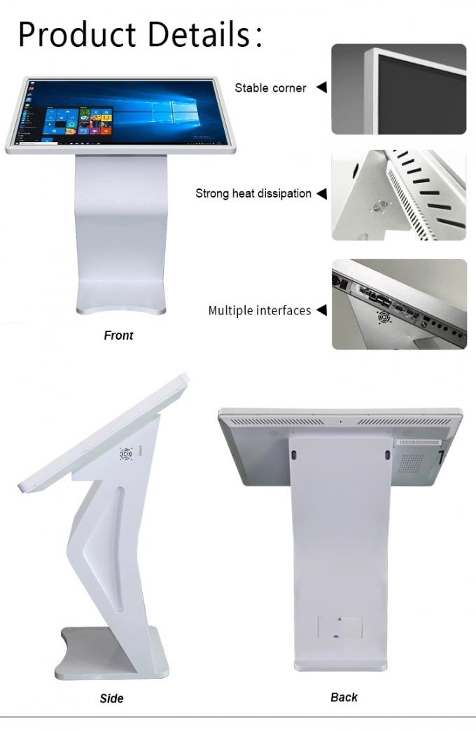 Interactive Lcd Touch Screen Kiosk , Android Wifi Library Kiosk Machine