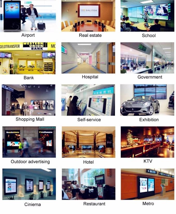 65 Inch Freestanding Digital Display , Horizontal Digital Signage Full ...