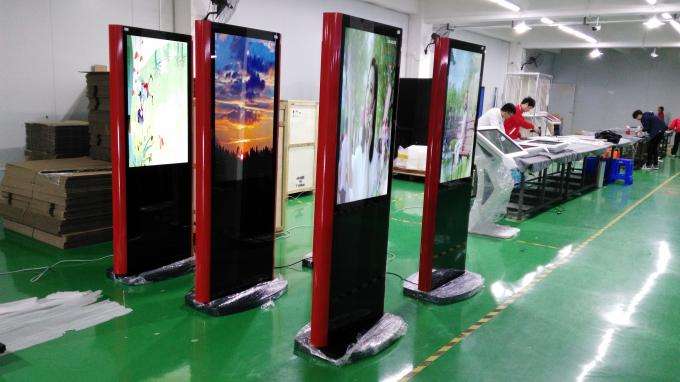 55 Inch Free Standing Digital Signage 4g / Wifi Network Support ...