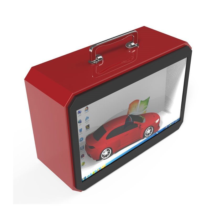 TFT Type Transparent LCD Screen , Transparent Lcd Box With Portable Handle