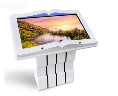 Interactive Lcd Touch Screen Kiosk , Android Wifi Library Kiosk Machine